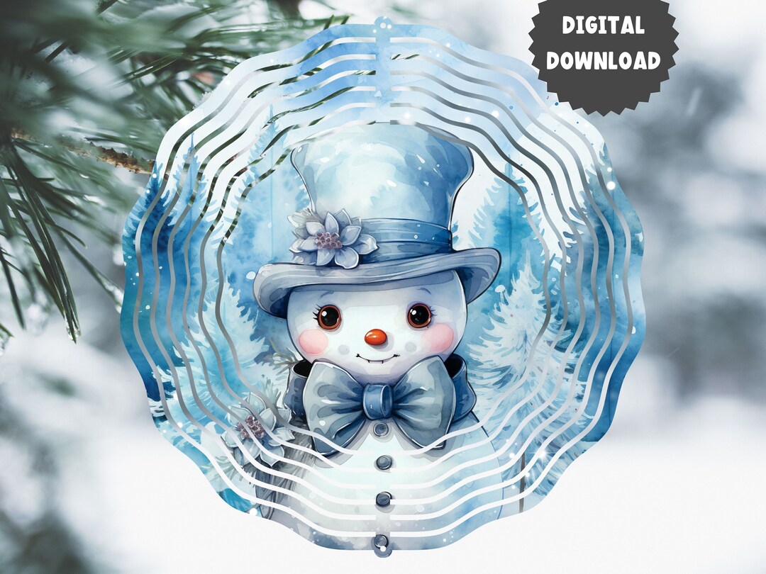 Snowman Wind Spinner PNG - Country Winter Christmas Sublimation Design ...