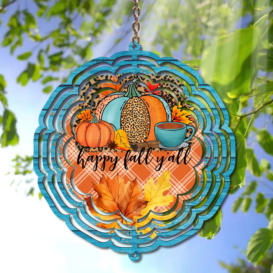Happy Fall Y'all Wind Spinner PNG - Autumn Sublimation Design ...