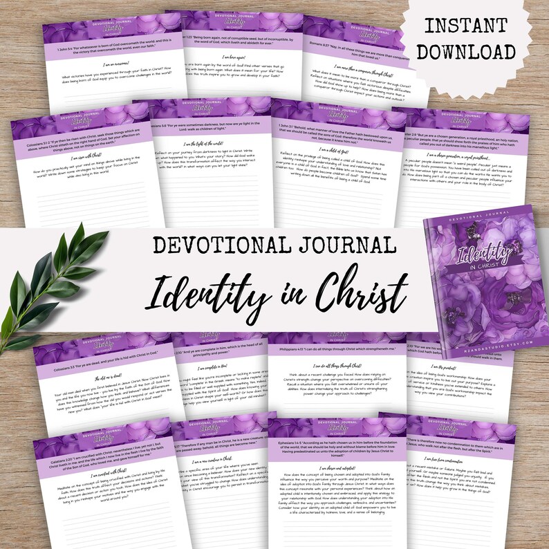 Christian Devotional Journal W/ Guided Prompts & Bible Verses I Am ...
