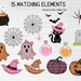Halloween Letters Clipart Set - Doodle Alphabet PNG - Cute Pink Pastel ...