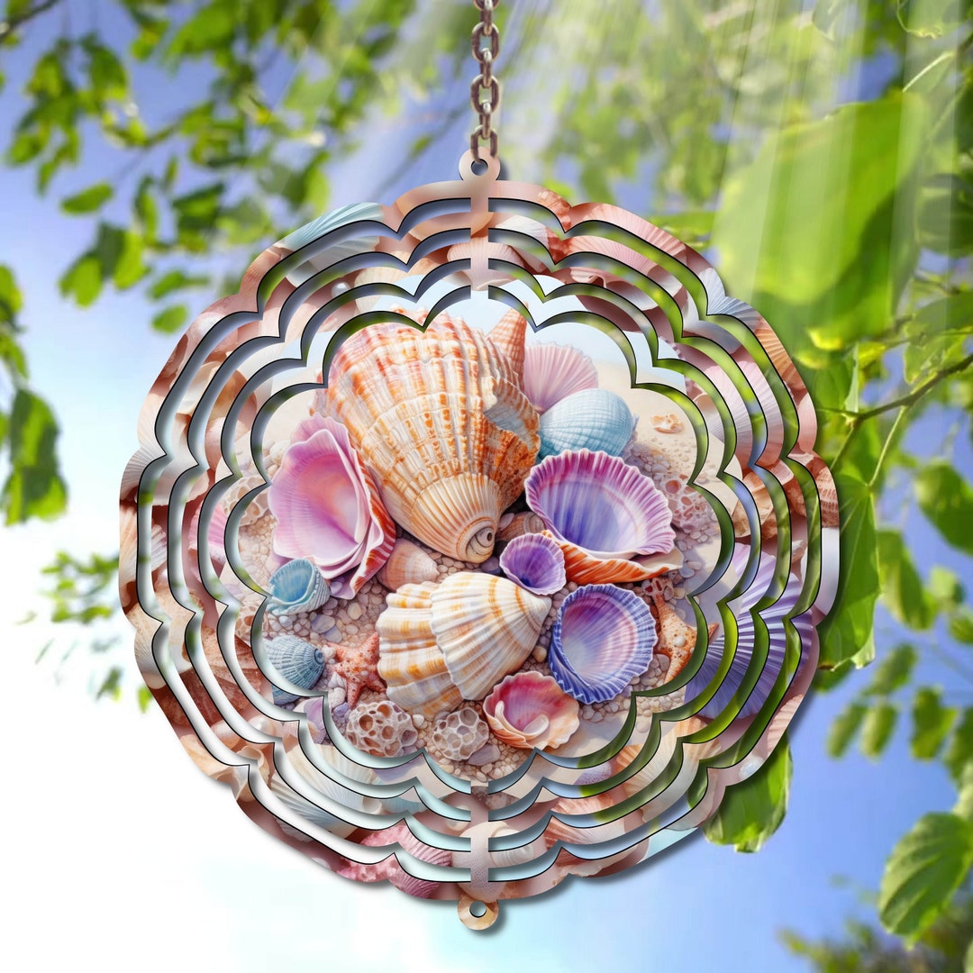Beach Wind Spinner PNG - Colorful Seashells Sublimation Designs ...