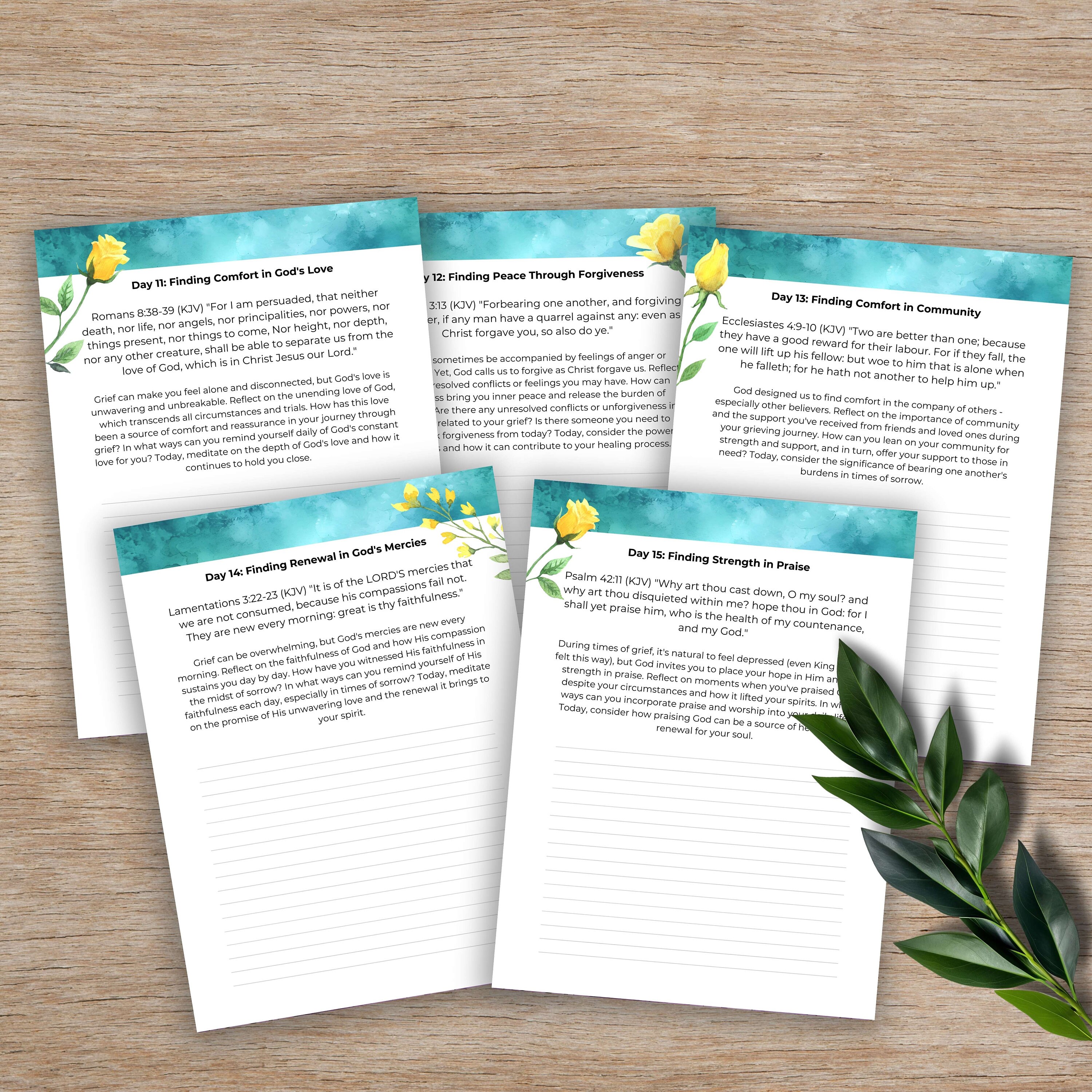 Christian Devotional Journal With Guided Prompts and Bible Verses Grief ...