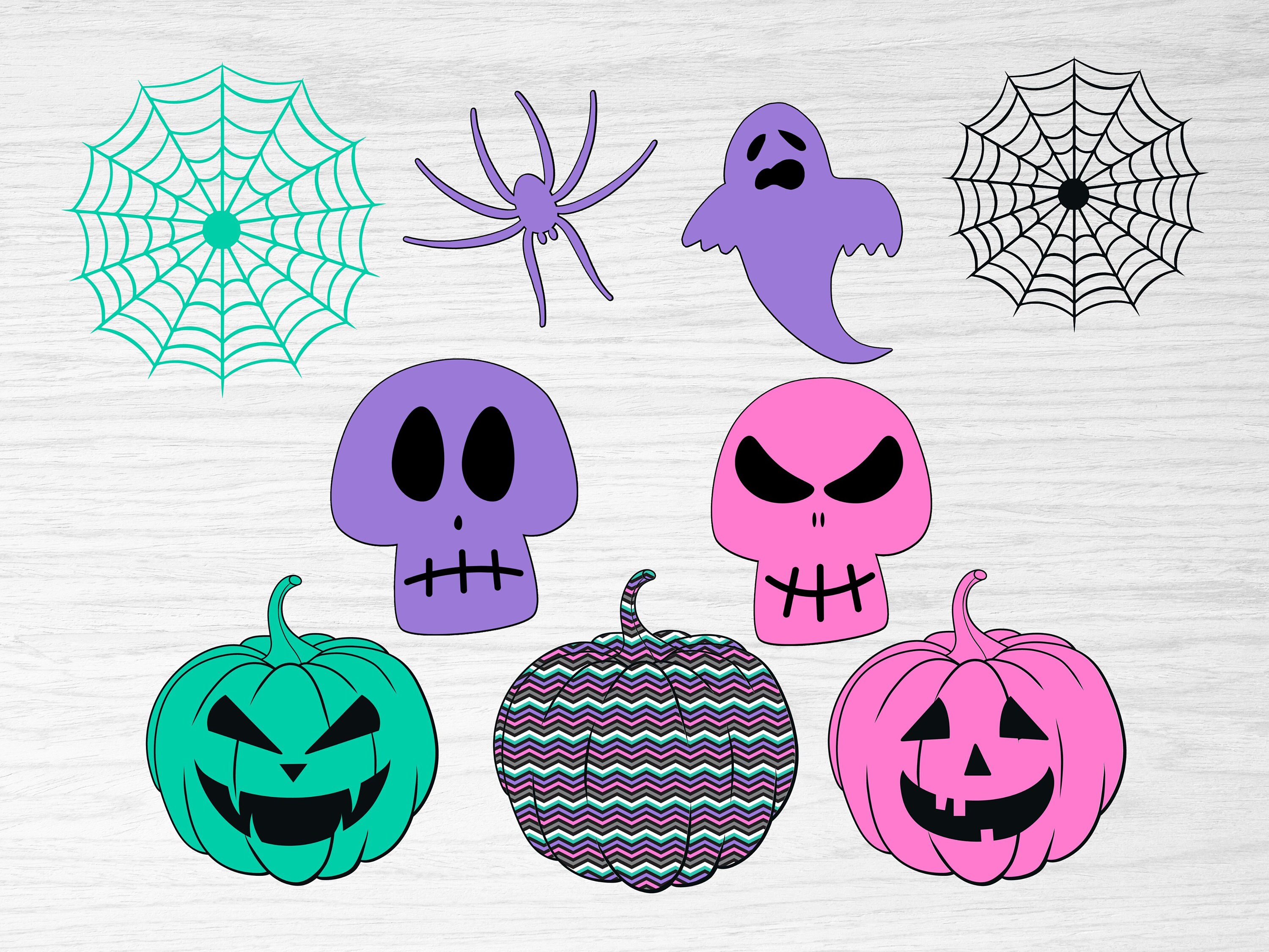 Halloween Letters Clipart Set - Doodle Alphabet PNG - Cute Pastel ...