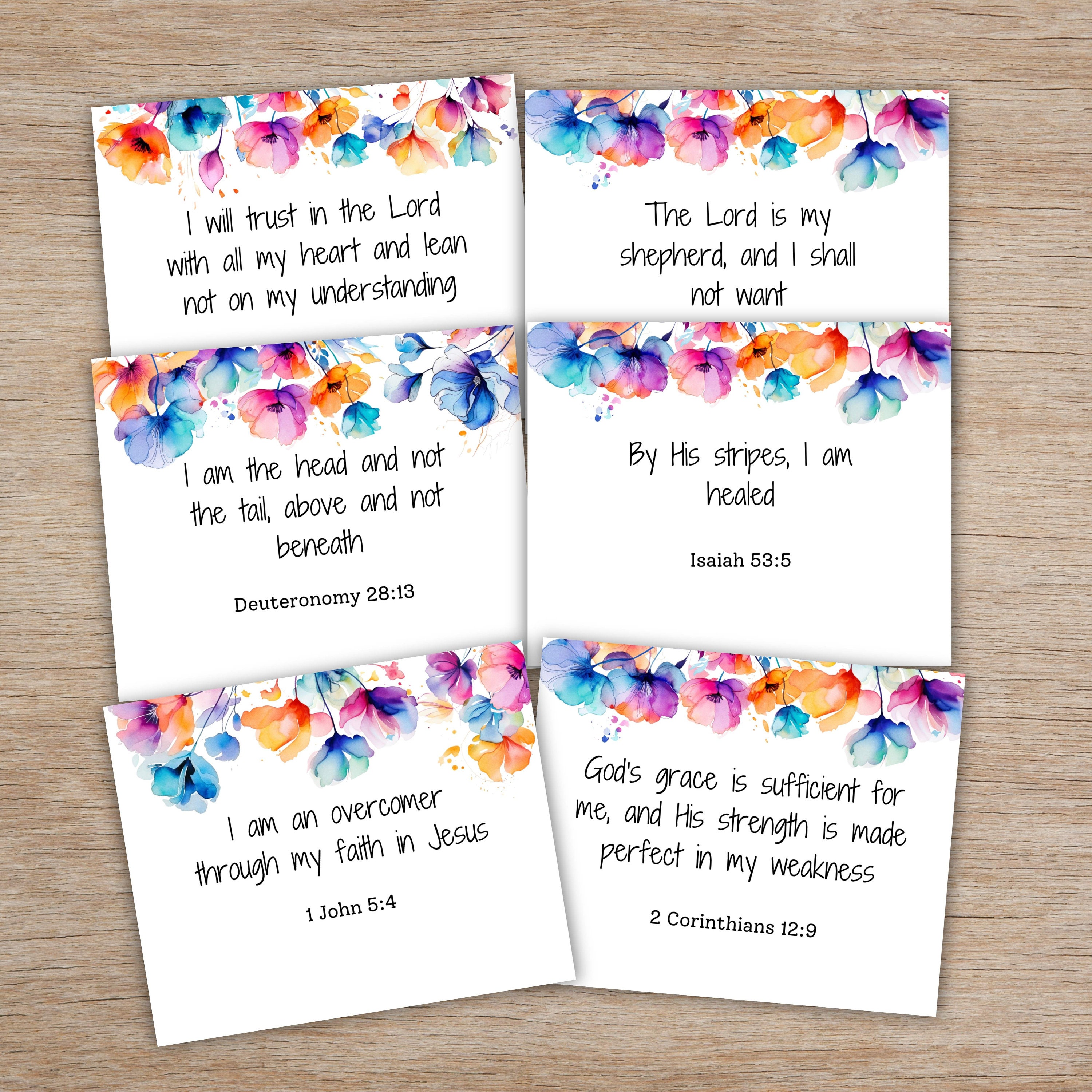 31 Mini Scripture Cards Printable Encouraging Bible Memory Verse Cards ...