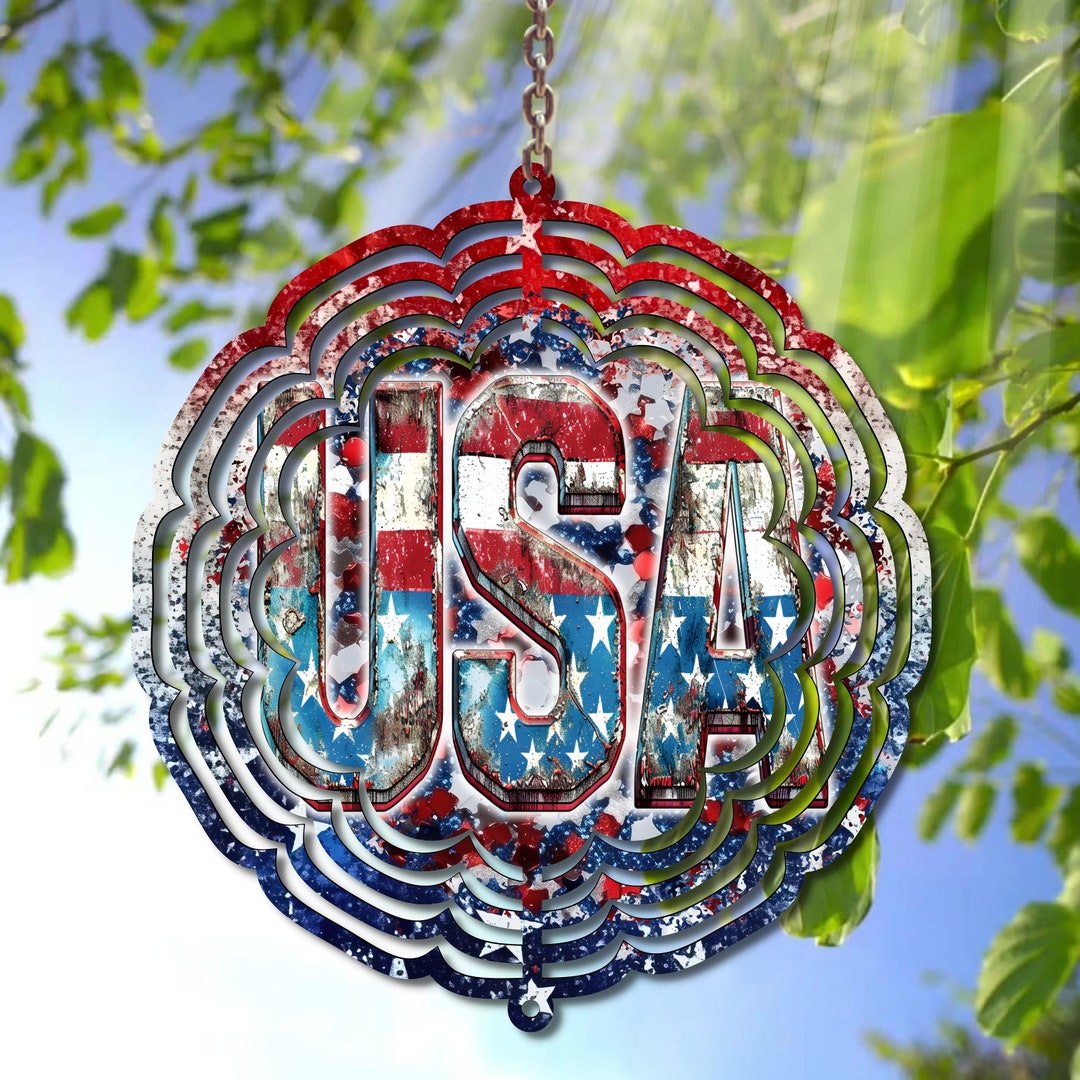 USA Wind Spinner Sublimation Design - United States Patriotic PNG - for ...