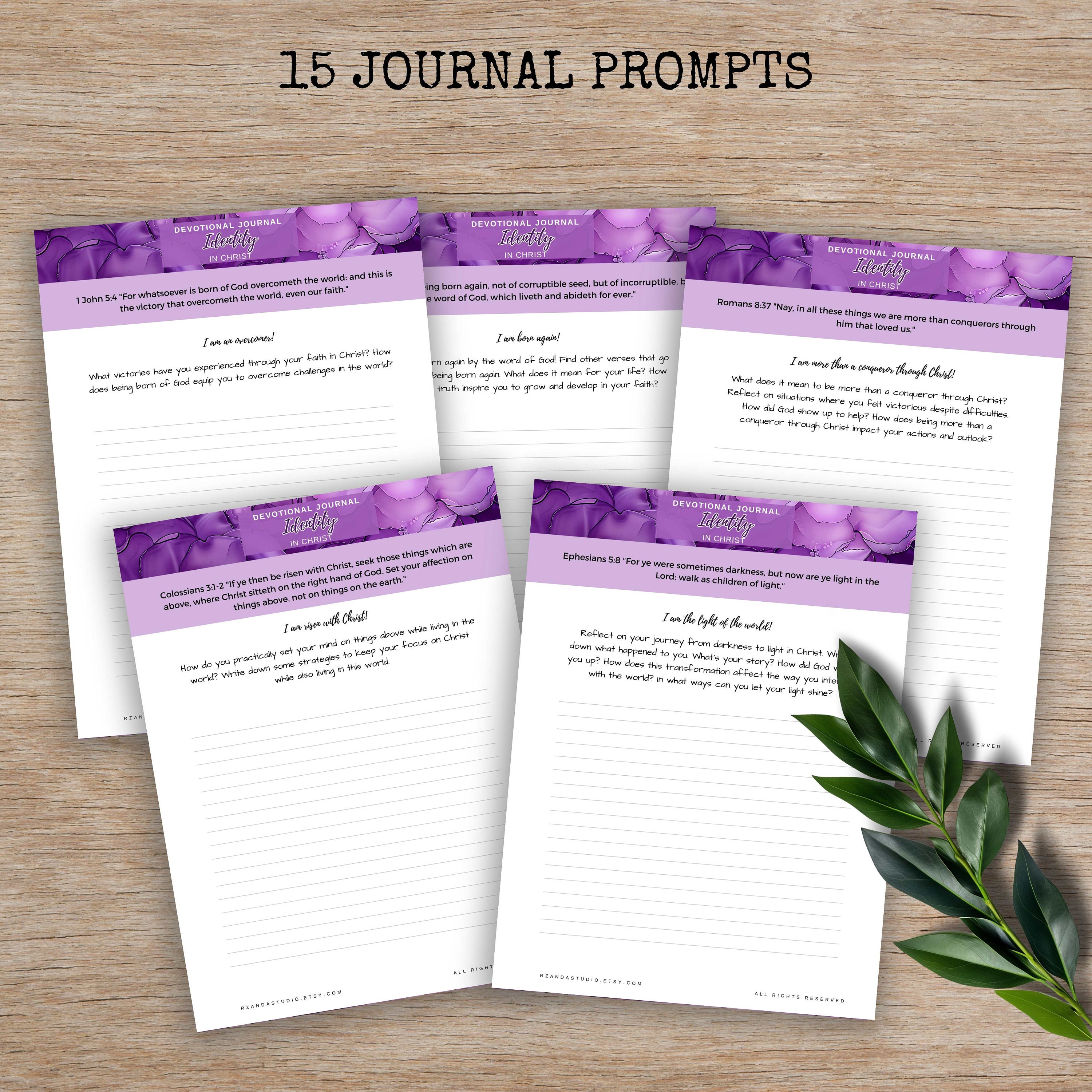 Christian Devotional Journal W/ Guided Prompts & Bible Verses I Am ...