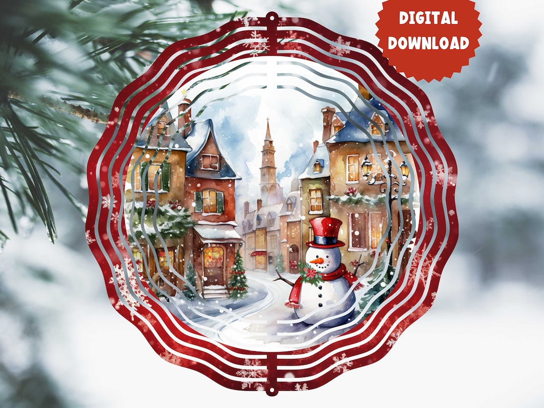 Snowman Wind Spinner PNG - Country Winter Christmas Sublimation Design ...