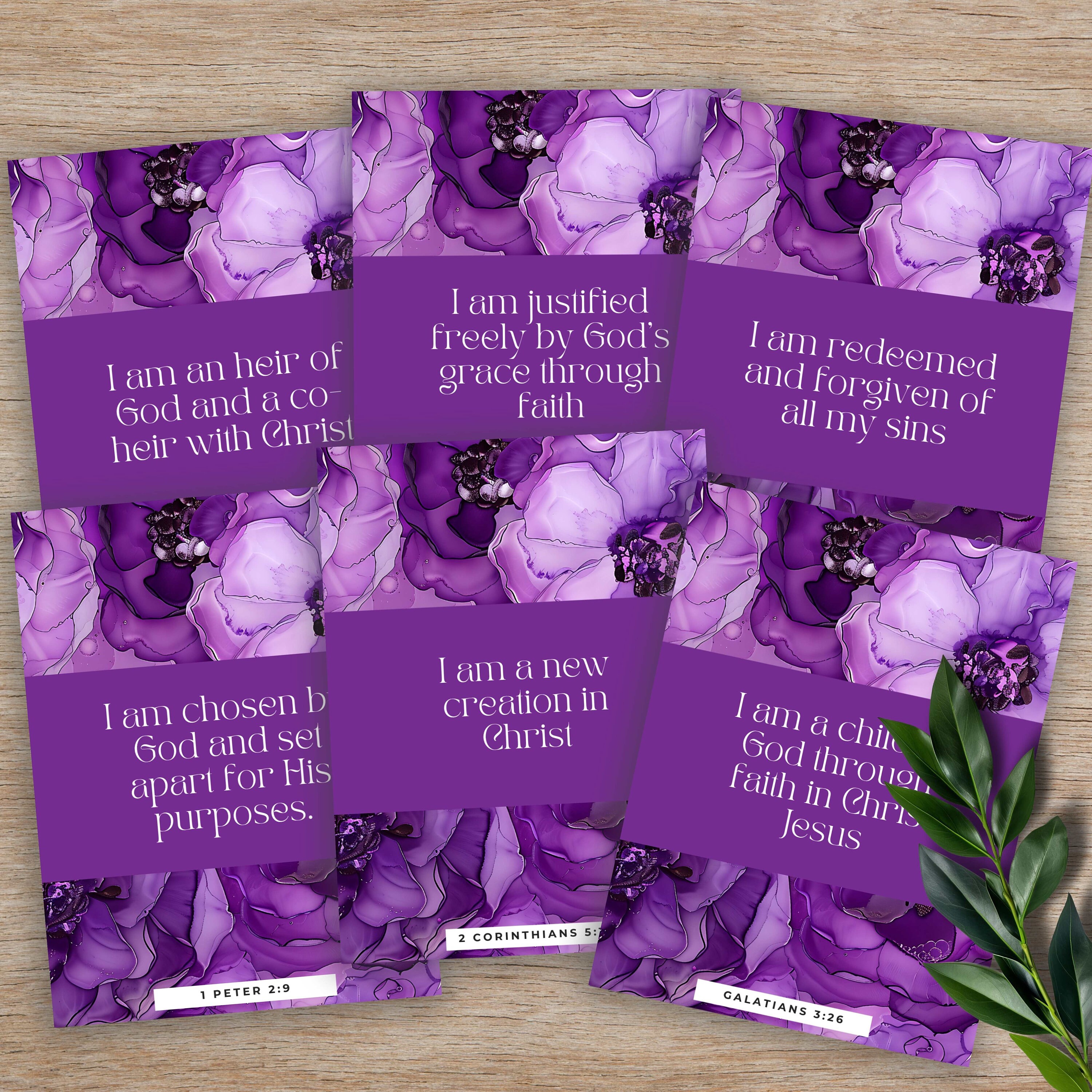 30 Mini Scripture Cards Printable Affirmation Bible Memory Verse Cards ...