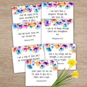 31 Mini Scripture Cards - Printable Encouraging Bible Memory Verse ...