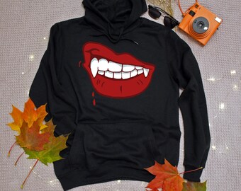 Vampire Teeth Hoodie | Etsy