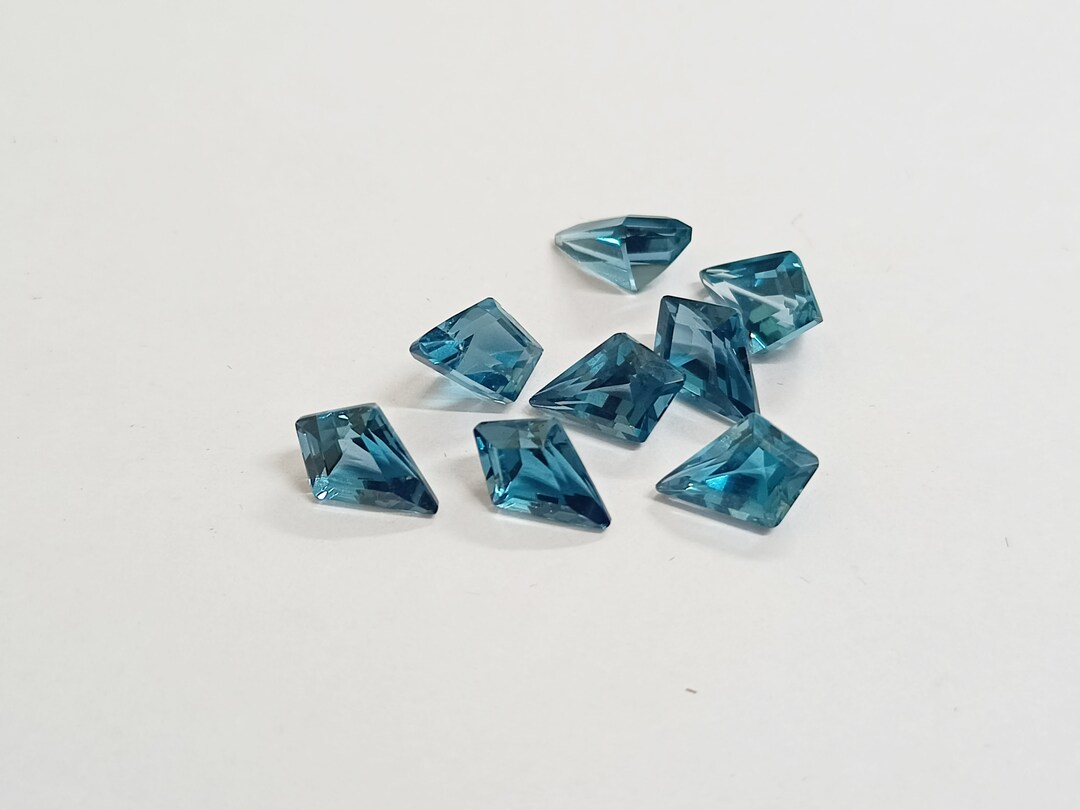 Natural London Blue Topaz Kite 10x7 Faceted Loose AAA Top - Etsy