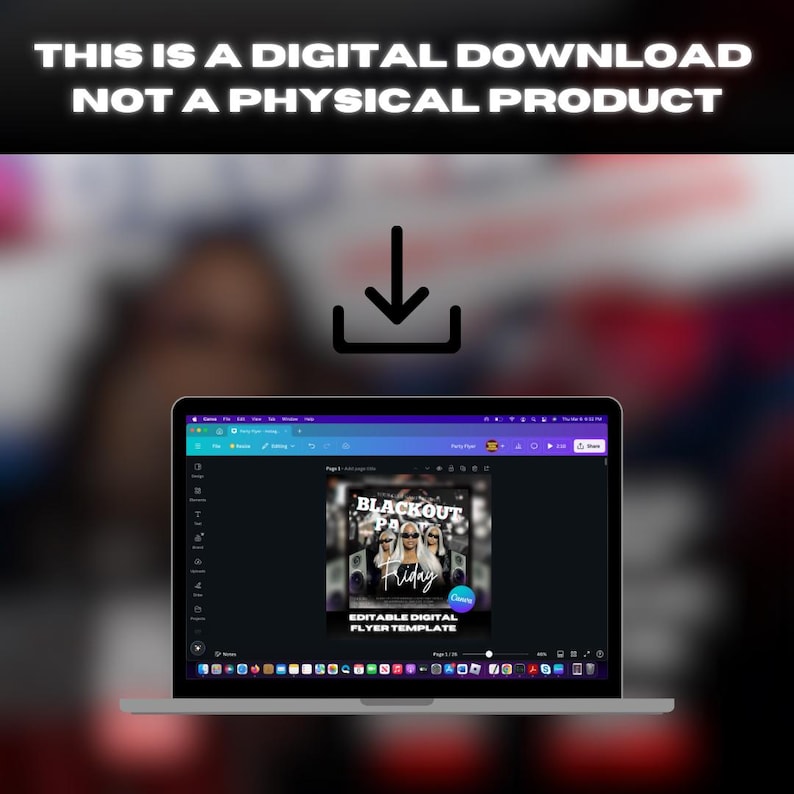 Editable Digital Spring Break Canva Template Party Flyer Club Drunk AF ...