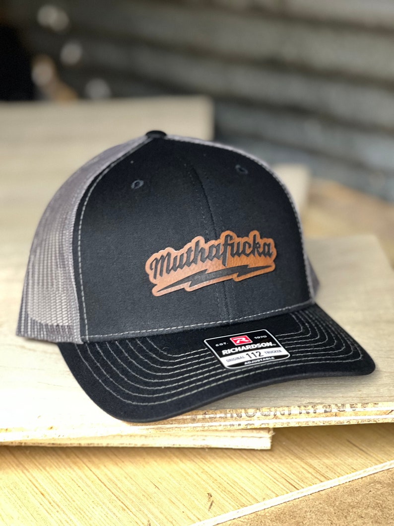 Muthafucka Leather Patch Hat - Etsy