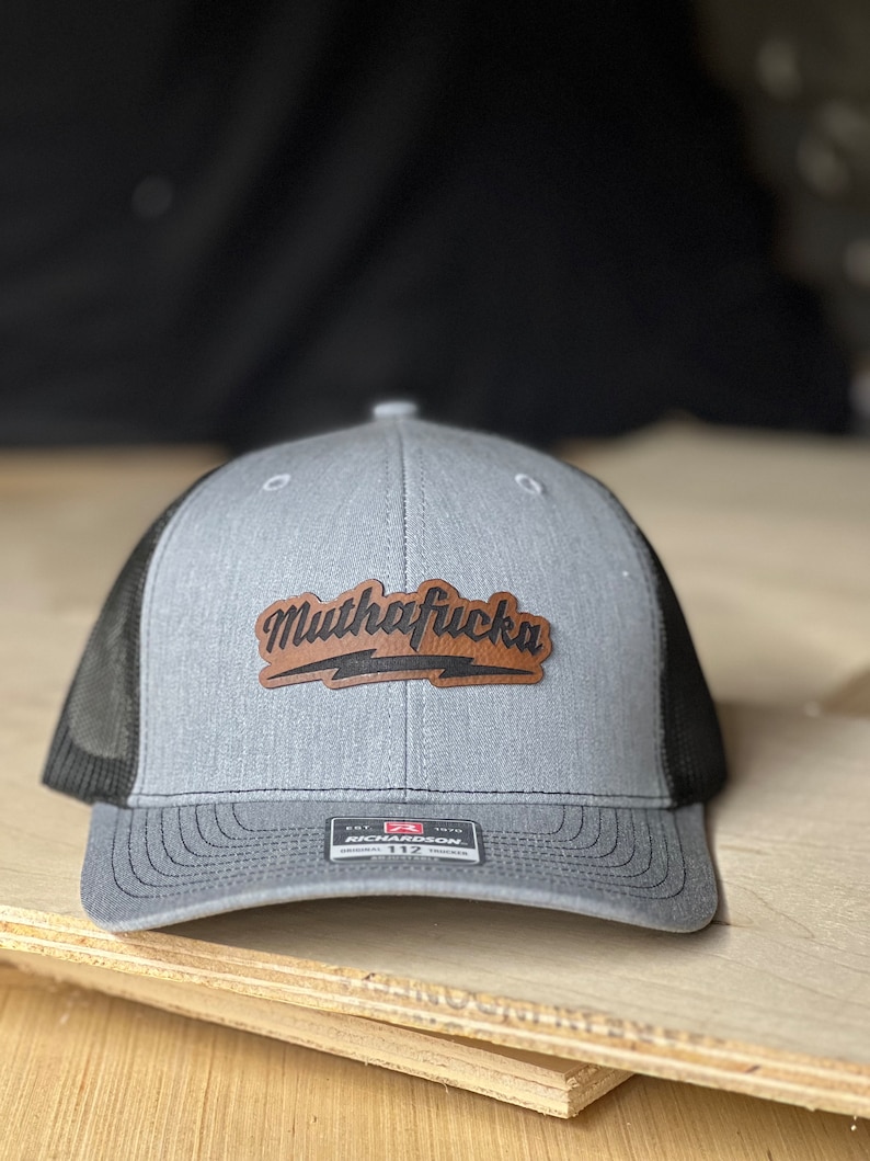 Muthafucka Leather Patch Hat - Etsy