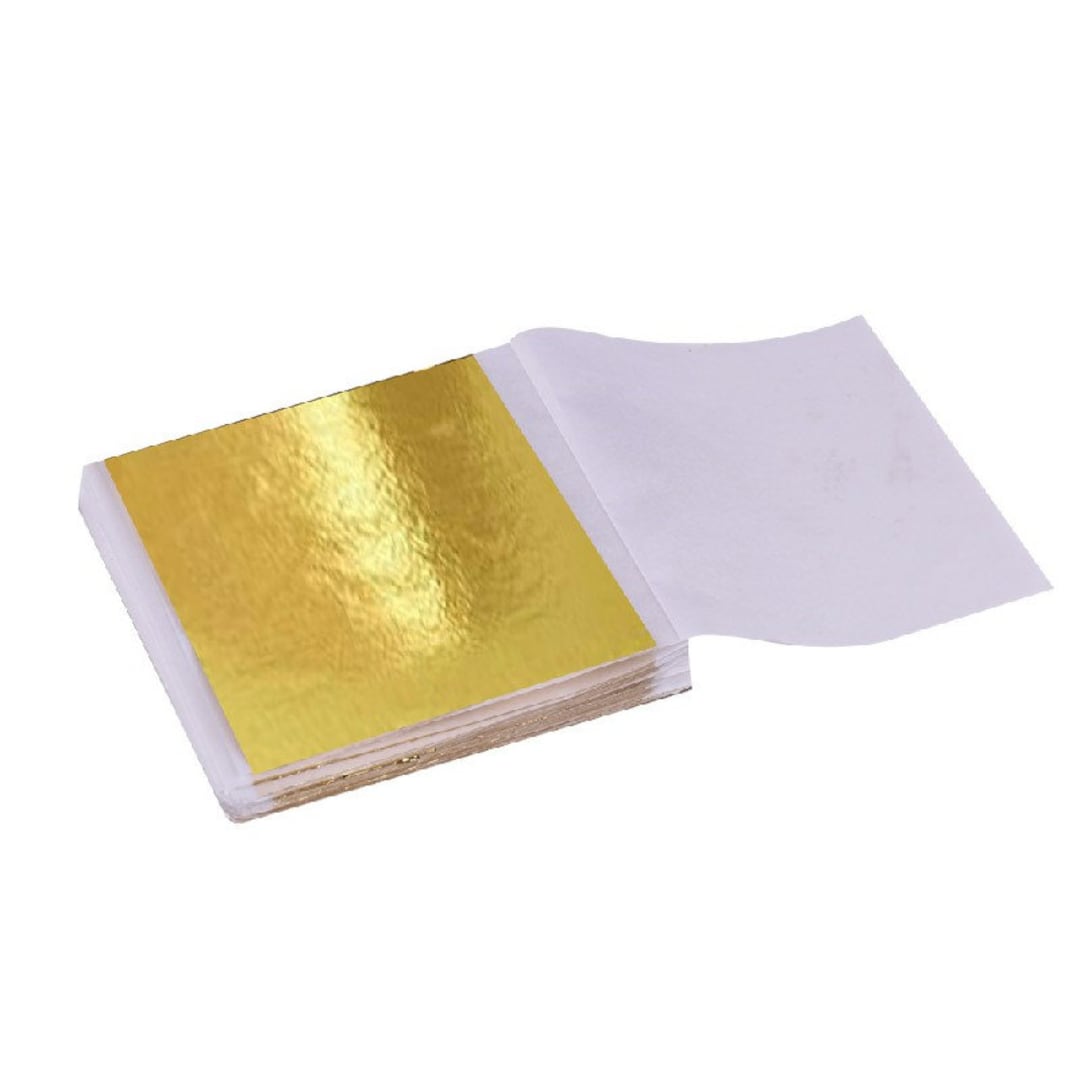 100 PCS Gilding Gold Foil Sheets DIY for Decoration of Ceiling Gold ...