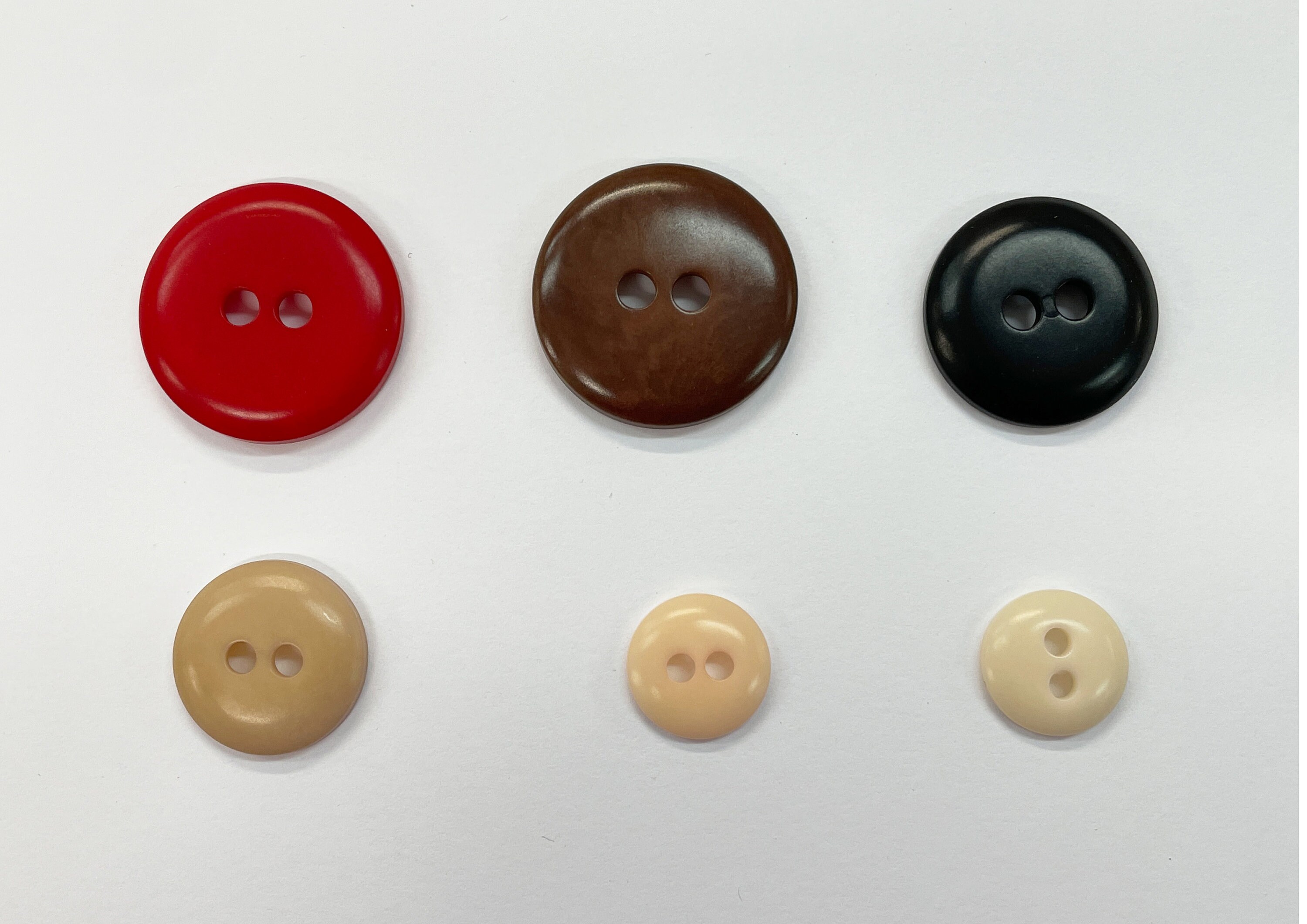 Set 6 Natural Fibre 2 Holes Corozo Buttons, Tagua Nut Buttons ...