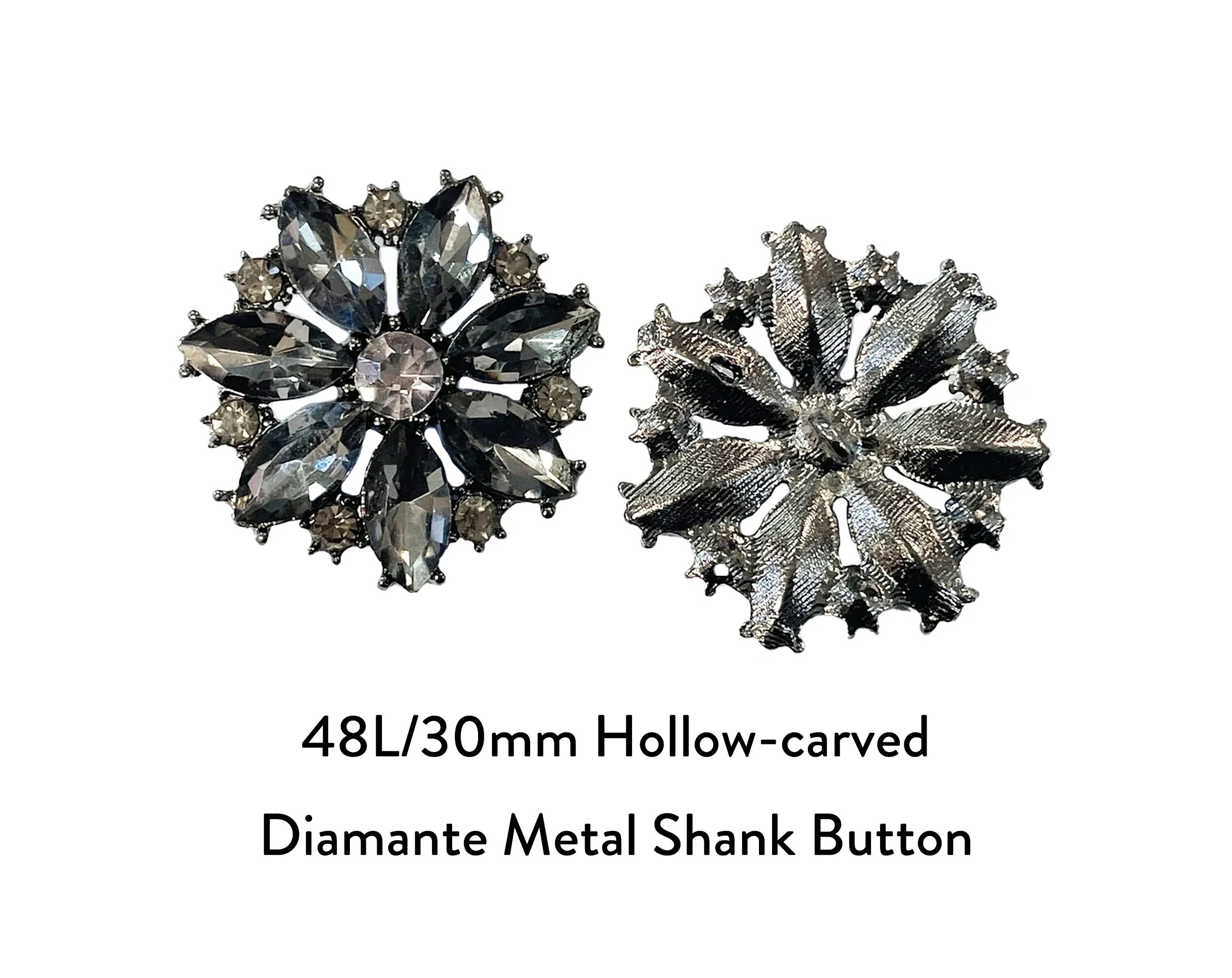 30mm/48l Large Big Hollow-carved Snow Shaped Diamante Metal - Etsy UK