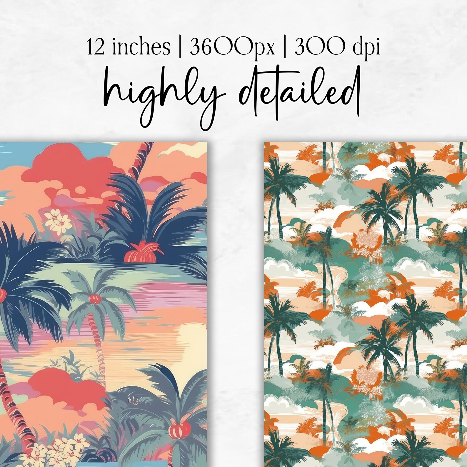 82 Tropical Seamless Pattern, Beach Seamless Pattern, Tropical Digital ...