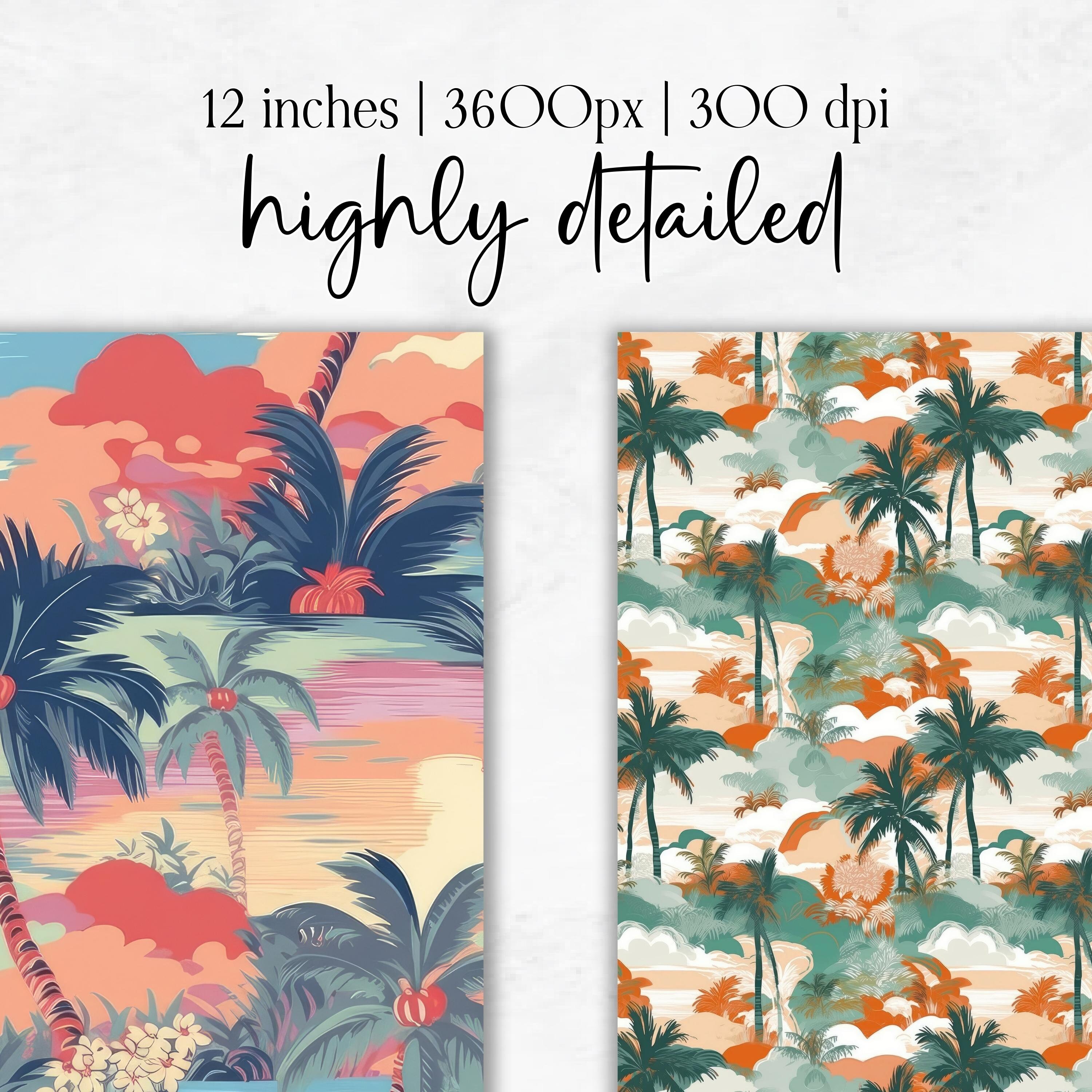 82 Tropical Seamless Pattern, Beach Seamless Pattern, Tropical Digital ...