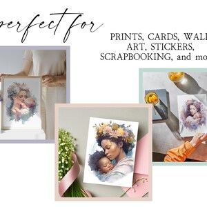 Mother and Baby Clipart | Commercial Use Clipart | Mother Watercolor ...