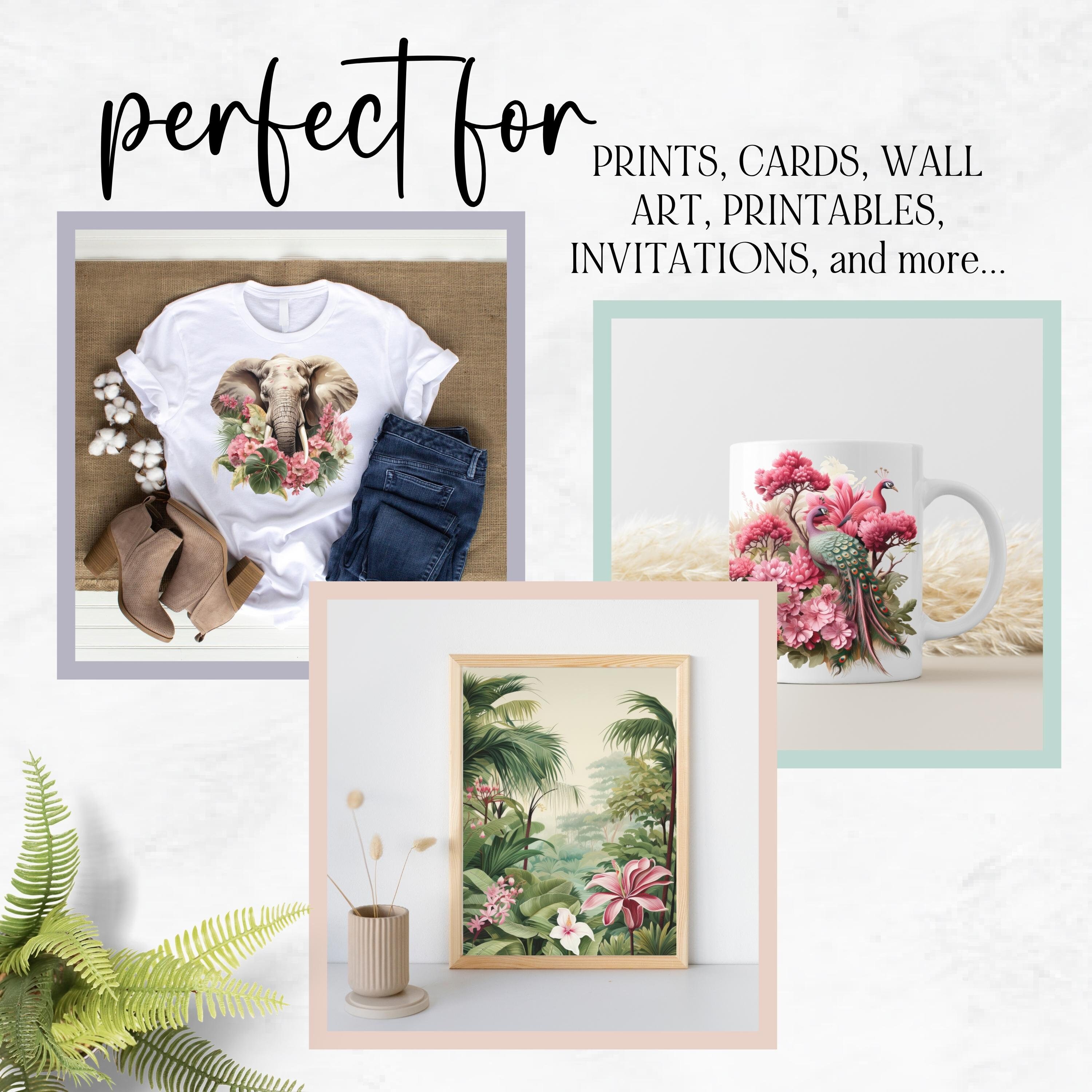 Pink Jungle Animals Clipart Collection, Jungle Safari Clipart ...