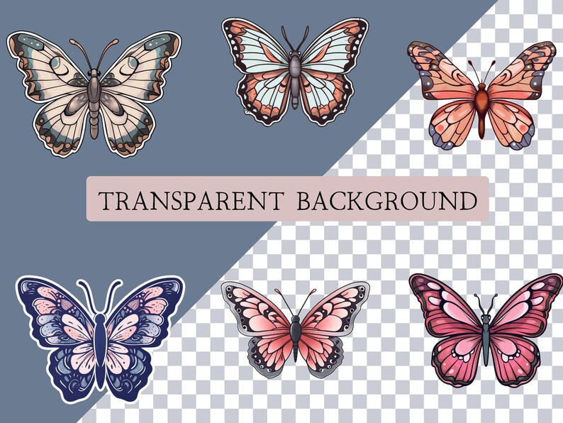 Butterfly PNG Clipart PNG Clipart Stickers Commercial Use Digital ...