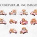 10 Pink Fall Pumpkin Truck Clipart PNG, Baby Shower Clipart, Pink ...
