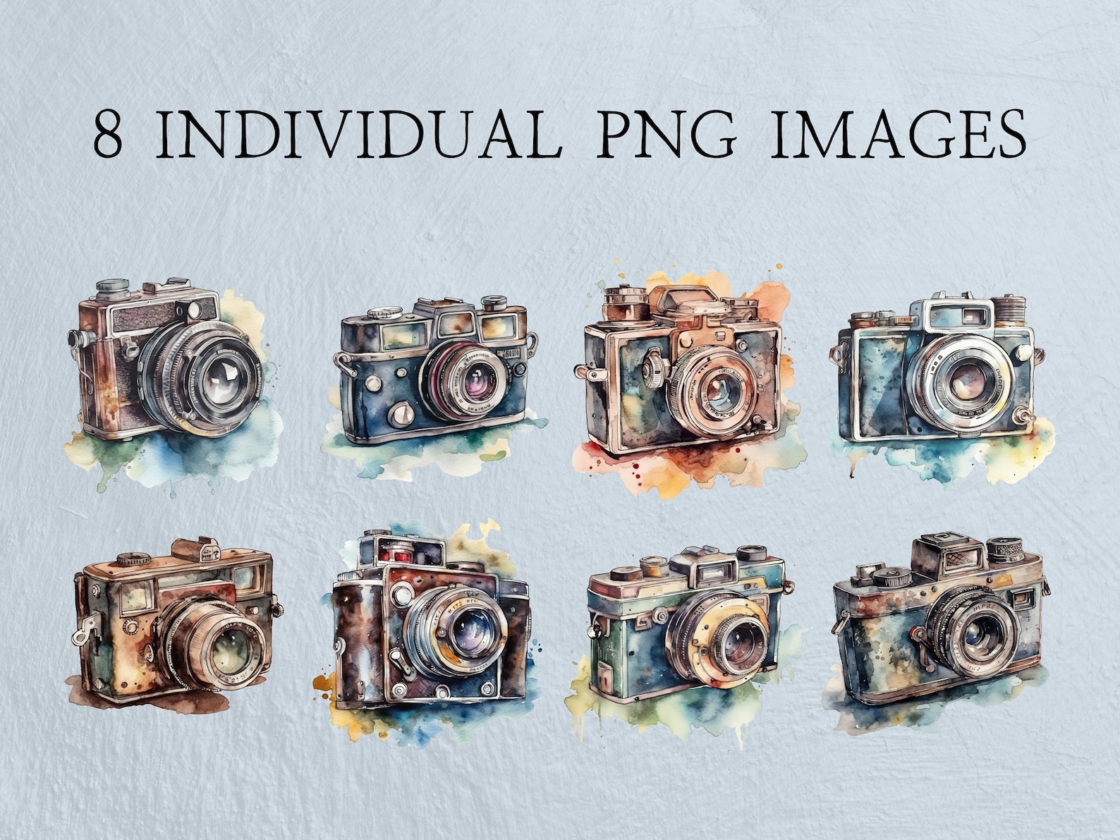 Camera Png Clipart Watercolor Vintage Camera Clipart - Etsy