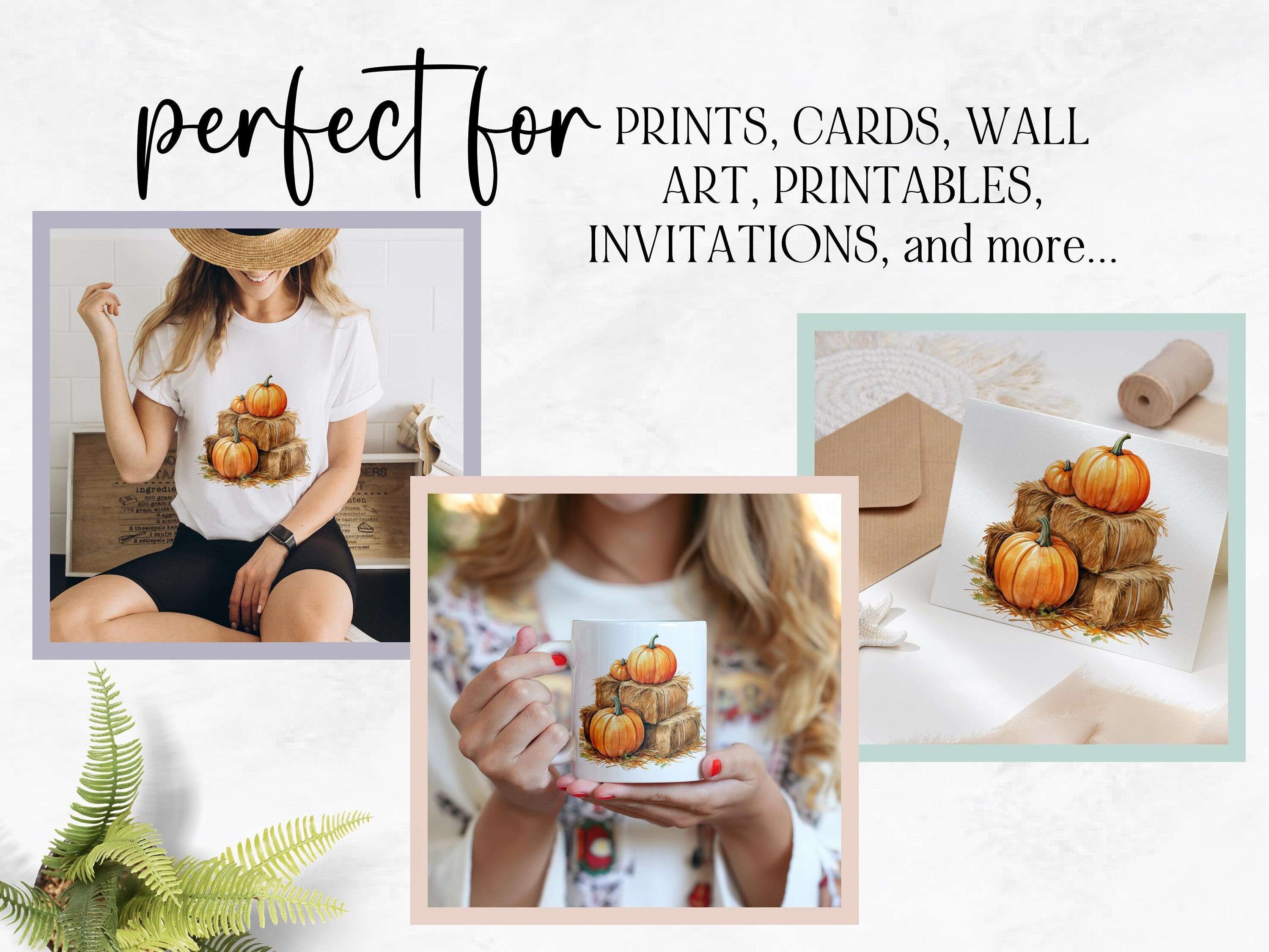 9 Watercolor Clipart Bale Hay, Farm Life Clipart, Autumn Clipart, Fall ...