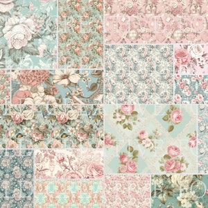 Shabby Chic Digital Paper Mega Bundle | Commercial Use | Shabby Chic ...