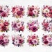 48 Magenta Flowers Clipart, Wedding Clipart, Wedding Flowers ...