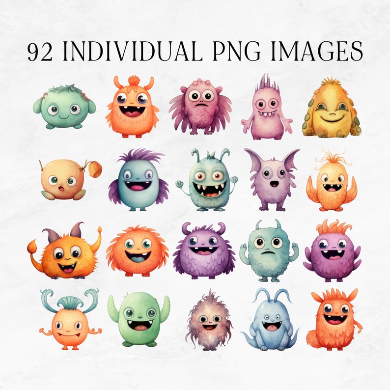 92 Cute Halloween Monster PNG, Cute Monster Clipart, Cute Monster ...
