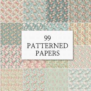 Shabby Chic Digital Paper Mega Bundle | Commercial Use | Shabby Chic ...