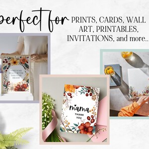 17 Autumn Floral Borders and Frames, Commercial Use Clipart, Fall ...