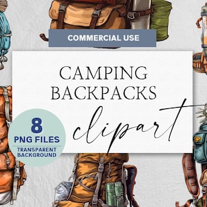 Camping Backpack Clipart | Backpack PNG Clipart | Camping Clipart ...
