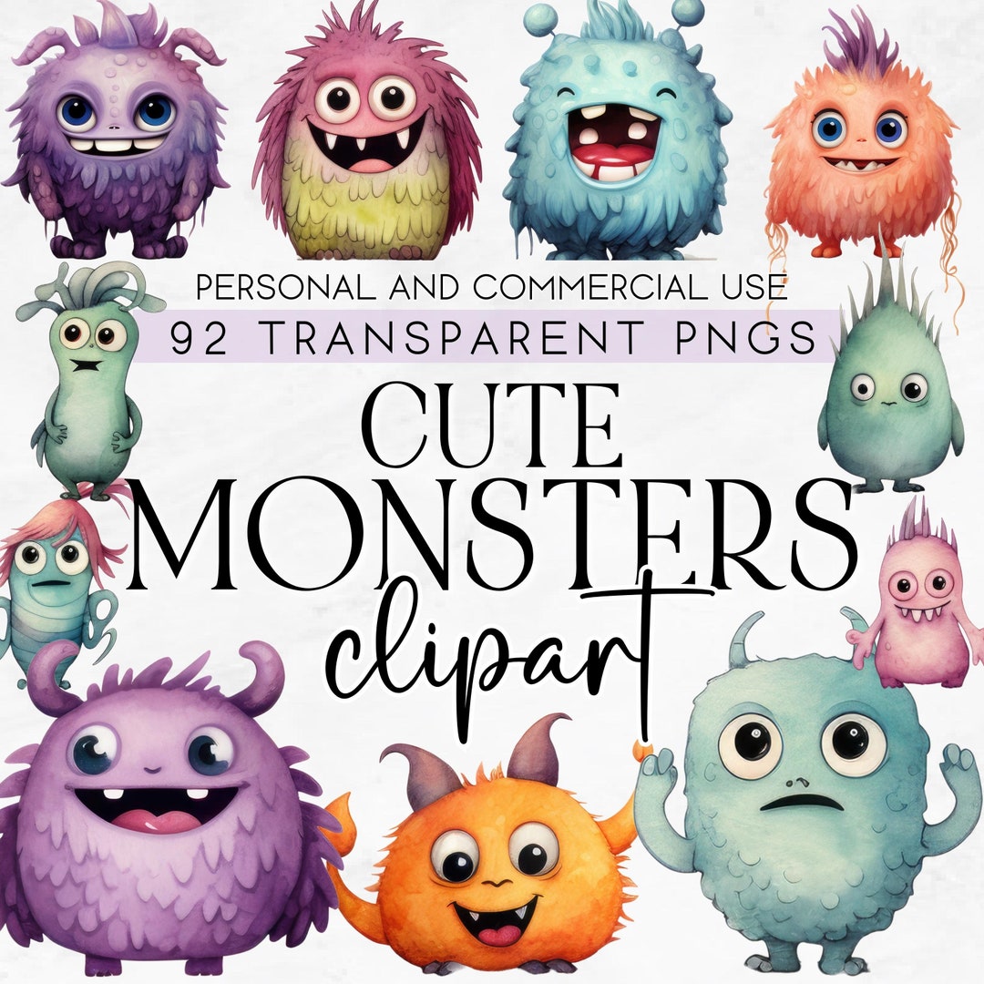 92 Cute Halloween Monster PNG, Cute Monster Clipart, Cute Monster ...
