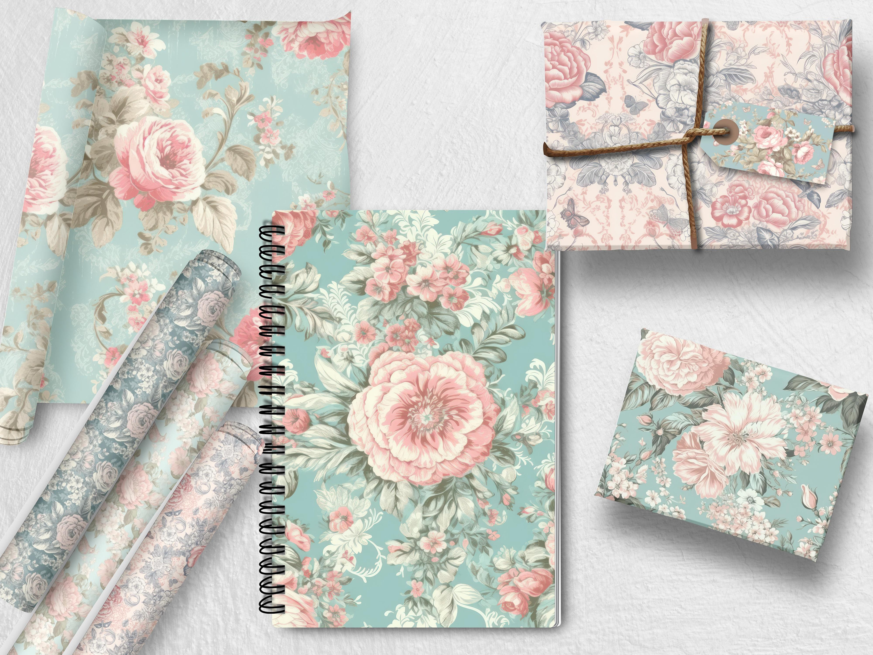 Shabby Chic Digital Paper Mega Bundle Commercial Use Shabby Chic ...