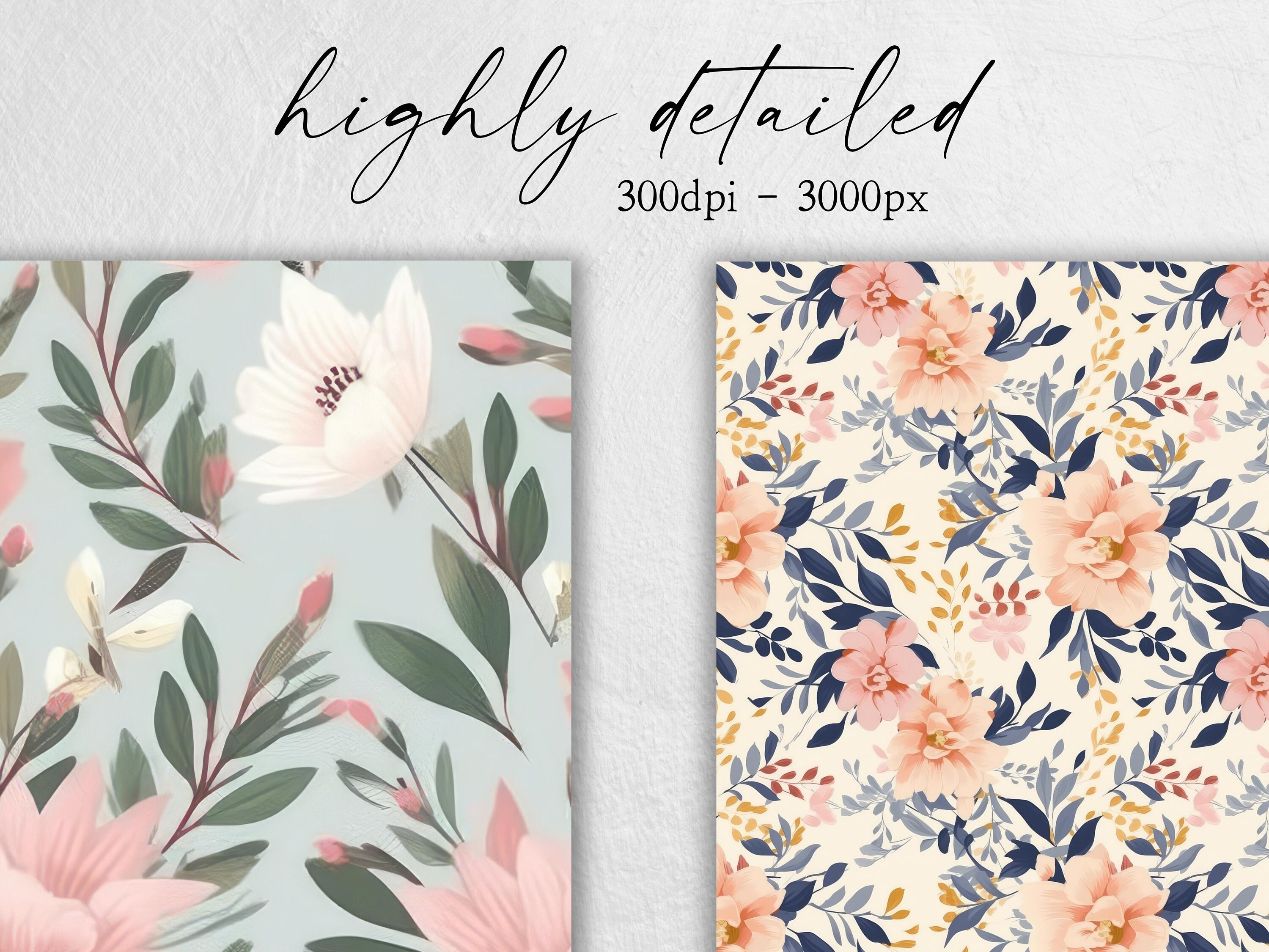 Floral Digital Paper Pack | Commercial Use Digital Paper | Floral ...