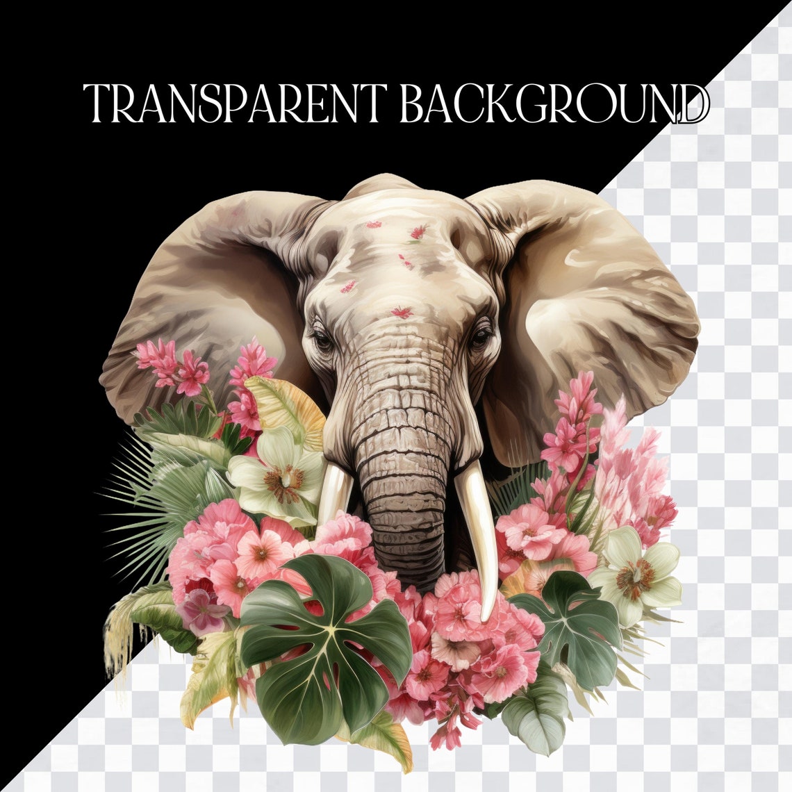 Pink Jungle Animals Clipart Collection, Jungle Safari Clipart ...