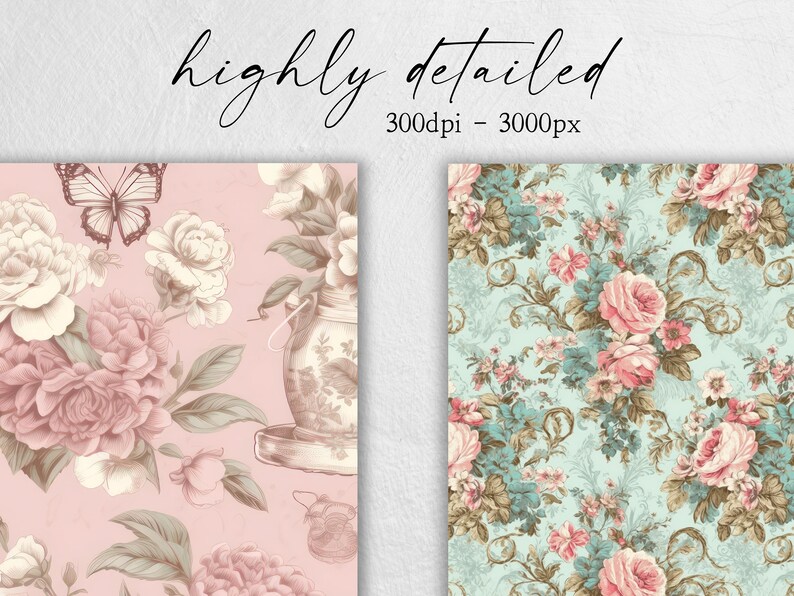 Shabby Chic Digital Paper Mega Bundle | Commercial Use | Shabby Chic ...