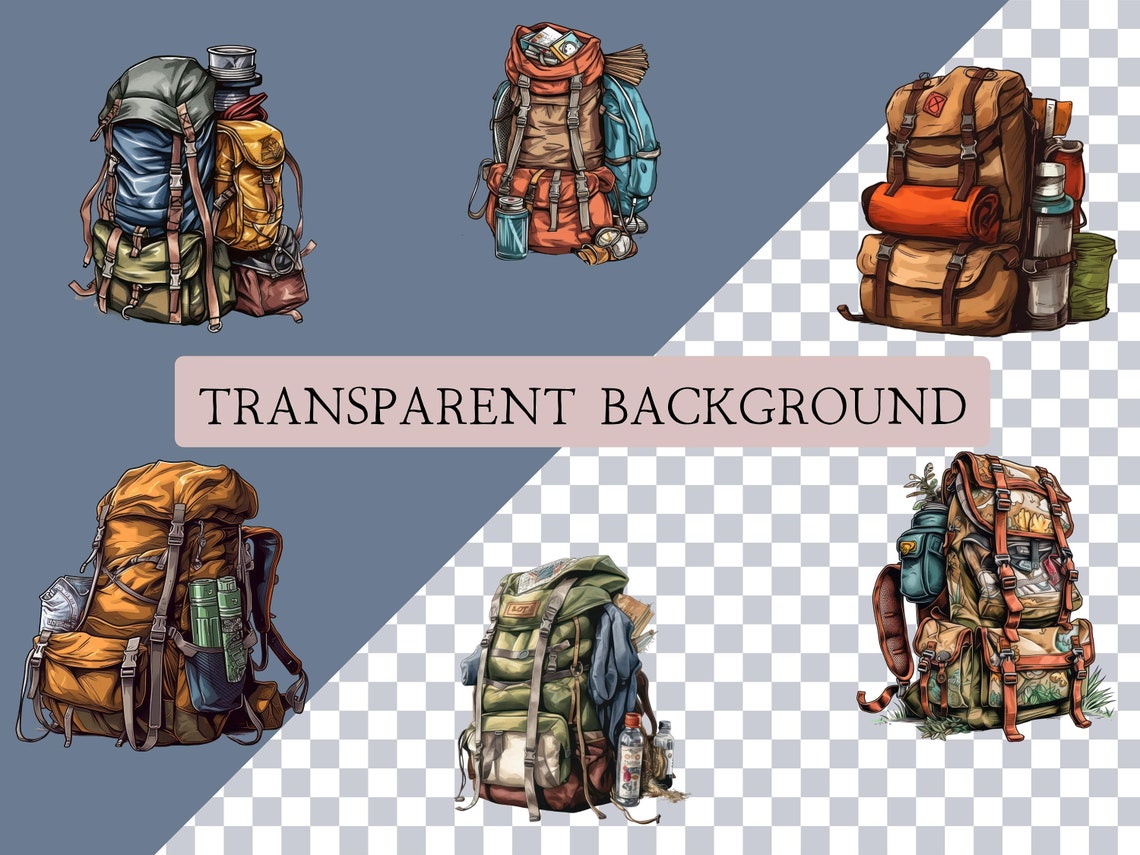 Camping Backpack Clipart Backpack PNG Clipart Camping Clipart ...