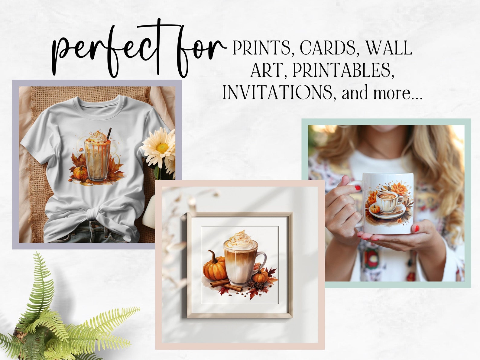 34 Pumpkin Spice Latte Clipart, Commercial Use Clipart, Transparent PNG ...