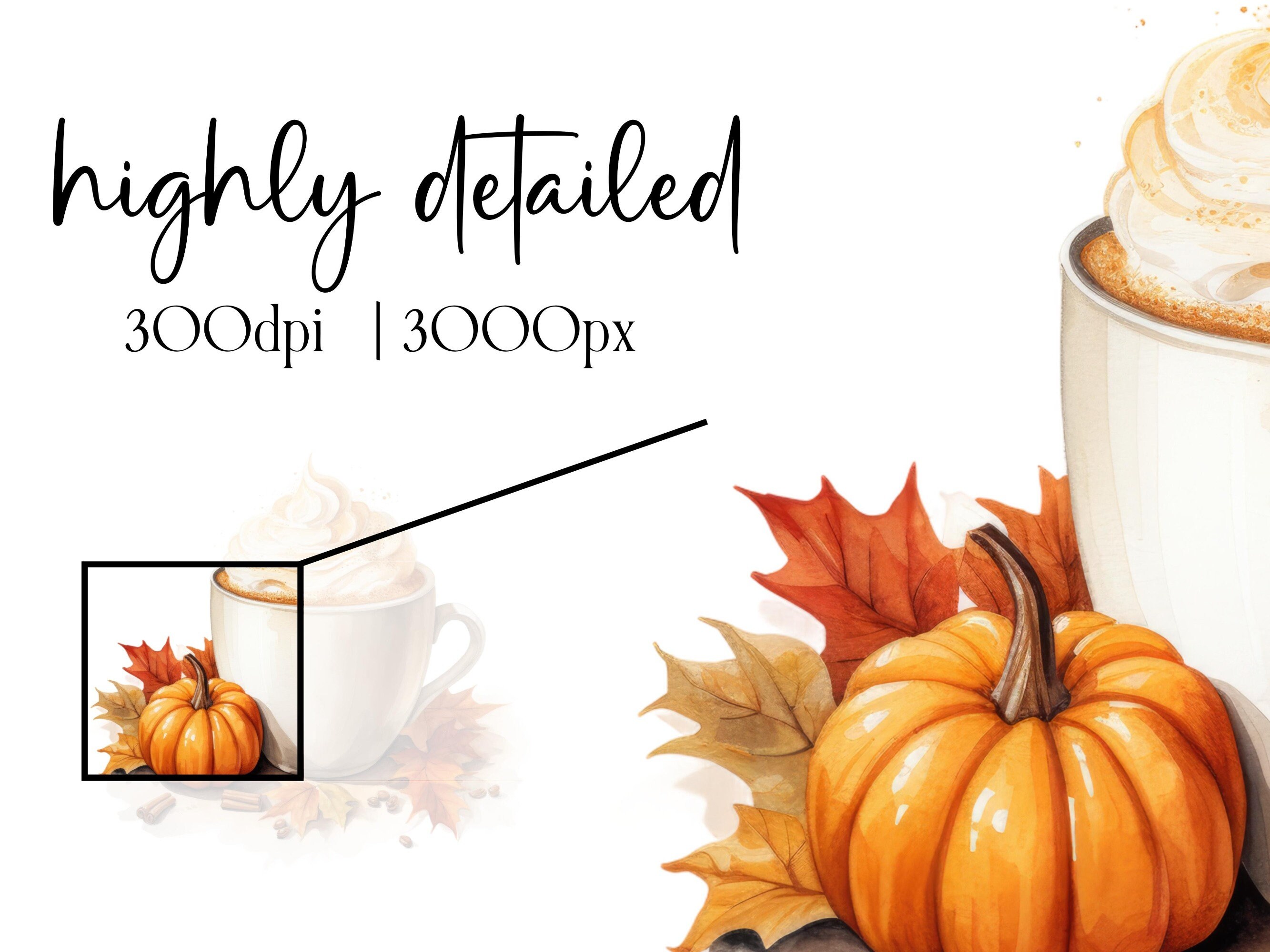 34 Pumpkin Spice Latte Clipart, Commercial Use Clipart, Transparent PNG ...