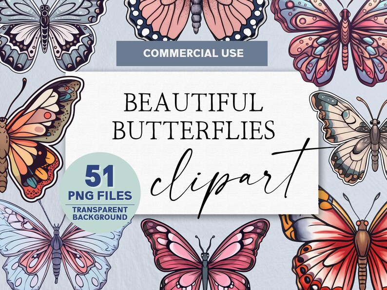 Butterfly PNG Clipart PNG Clipart Stickers Commercial Use Digital ...