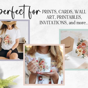 20 Peach Rose Clipart, Peach Wedding Flowers Clipart, Commercial Use ...