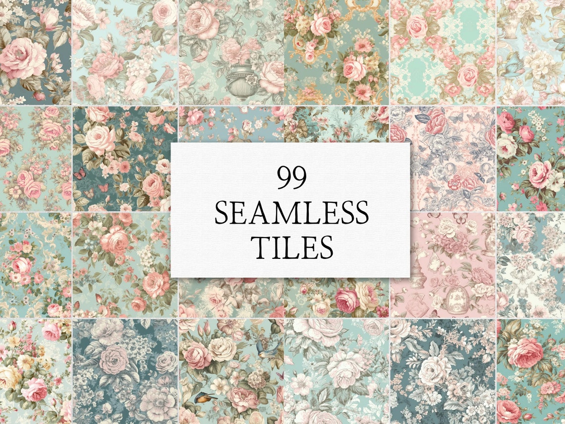 Shabby Chic Digital Paper Mega Bundle Commercial Use Shabby Chic ...