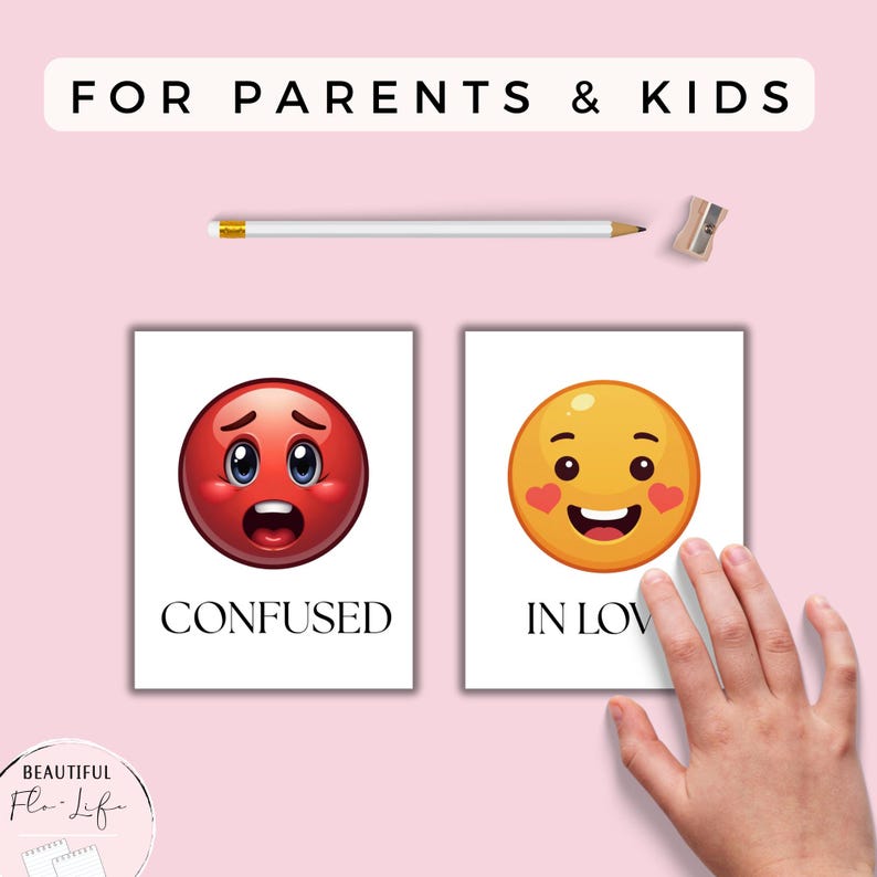 Emotion Face Flashcards Printable, Preschool SEL Resources, Emotional ...