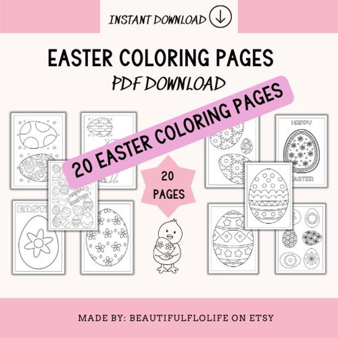 20 Easter Egg Coloring Pages for Kids, Toddlers – Easter Eggs: Easter ...