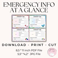 Editable Child Safety Identification Card L “perfect for Parents ...