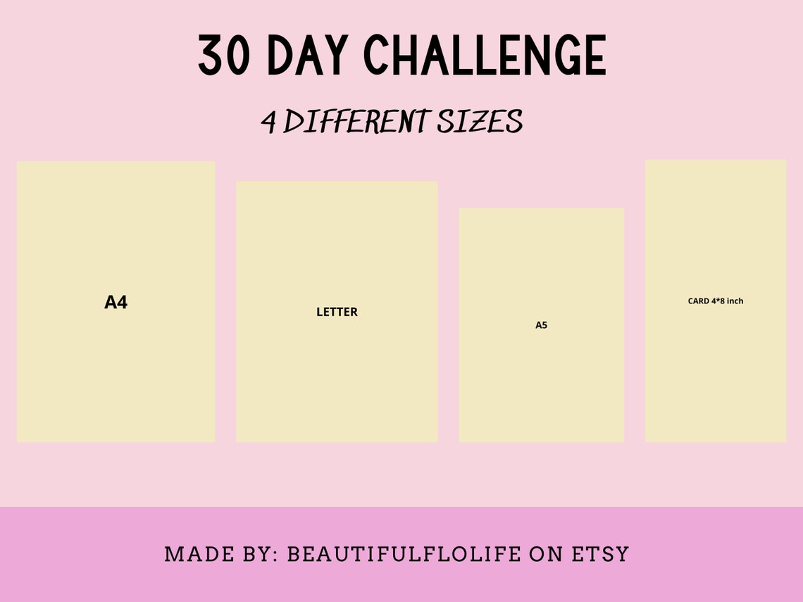 30-day Printable Challenge Worksheets Goal Tracker Habit Tracker Growth ...